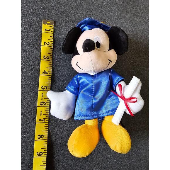 Disney | Toys | Disney Mickey Mouse Graduation Plush Blue Cap Gown 9 ...
